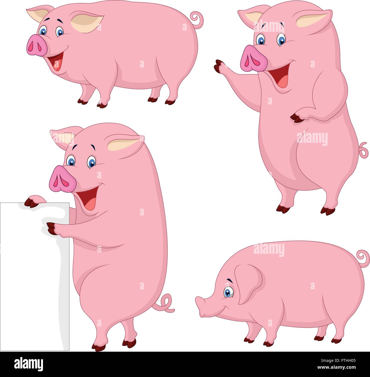 Cartoon fat pig collection Stock Vector Image & Art - Alamy