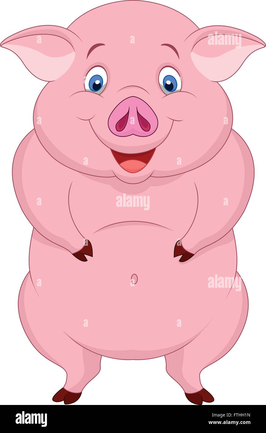 Cute Cartoon Fat Pigs