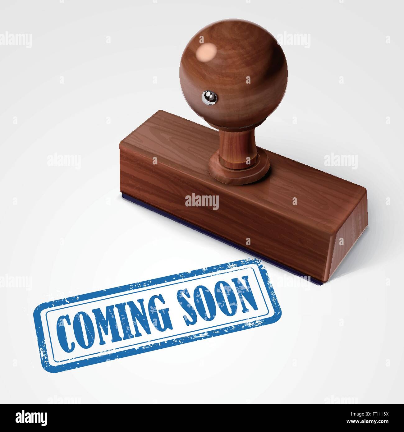 stamp coming soon in blue over white background Stock Vector Image ...