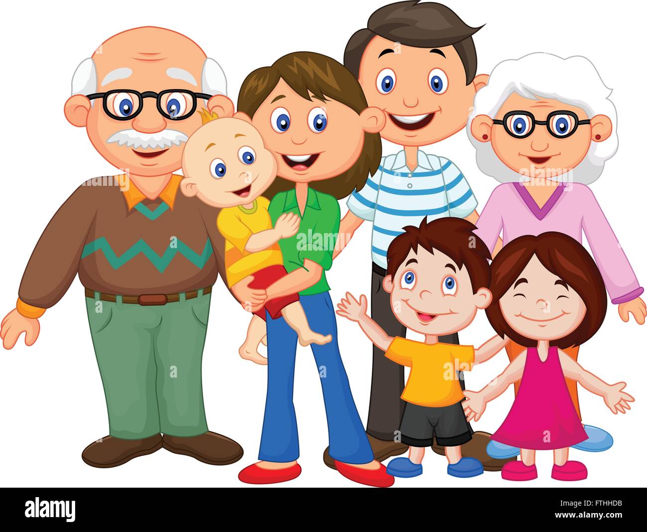 Happy cartoon family Stock Vector Image & Art - Alamy