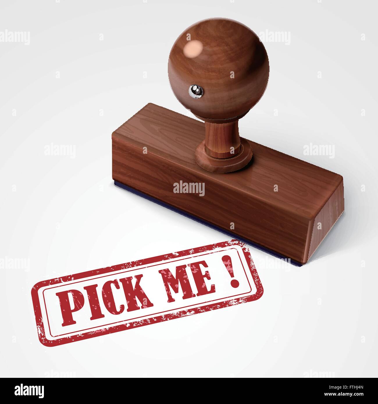 stamp pick me in red over white background Stock Vector Image & Art - Alamy
