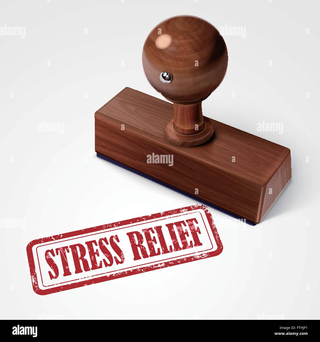 stamp stress relief in red over white background Stock Vector Image ...