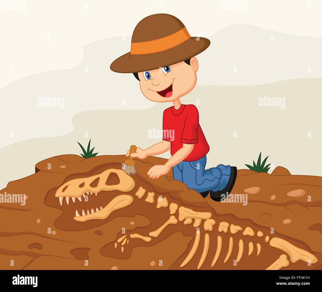 Child skeleton excavation Stock Vector Images - Alamy