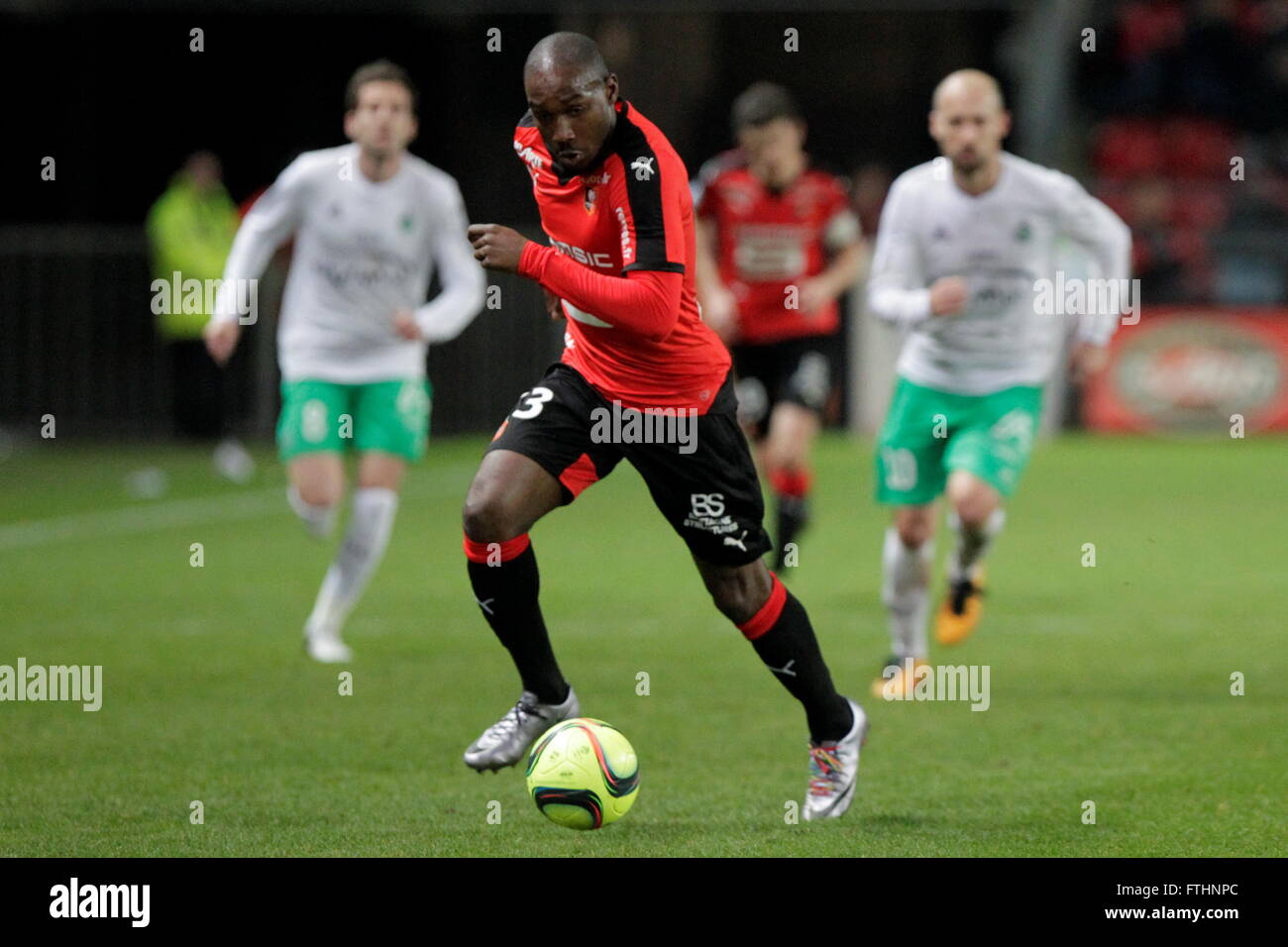Giovanni Sio when one league match Stade Rennais - AS Saint Etienne ...