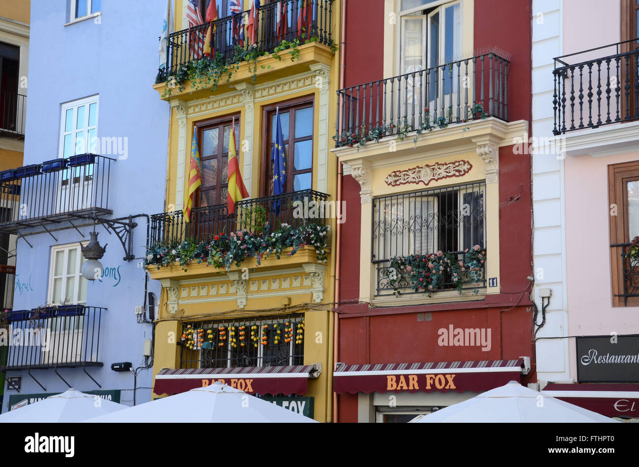Valencia and colourful houses hi-res stock photography and images - Alamy