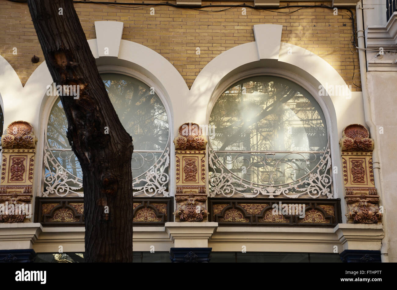 decorative architecture Valencia Spain Stock Photo - Alamy