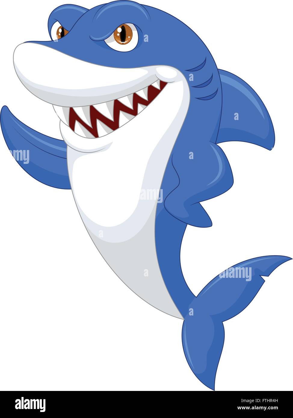 Cute shark cartoon Stock Vector Image & Art - Alamy