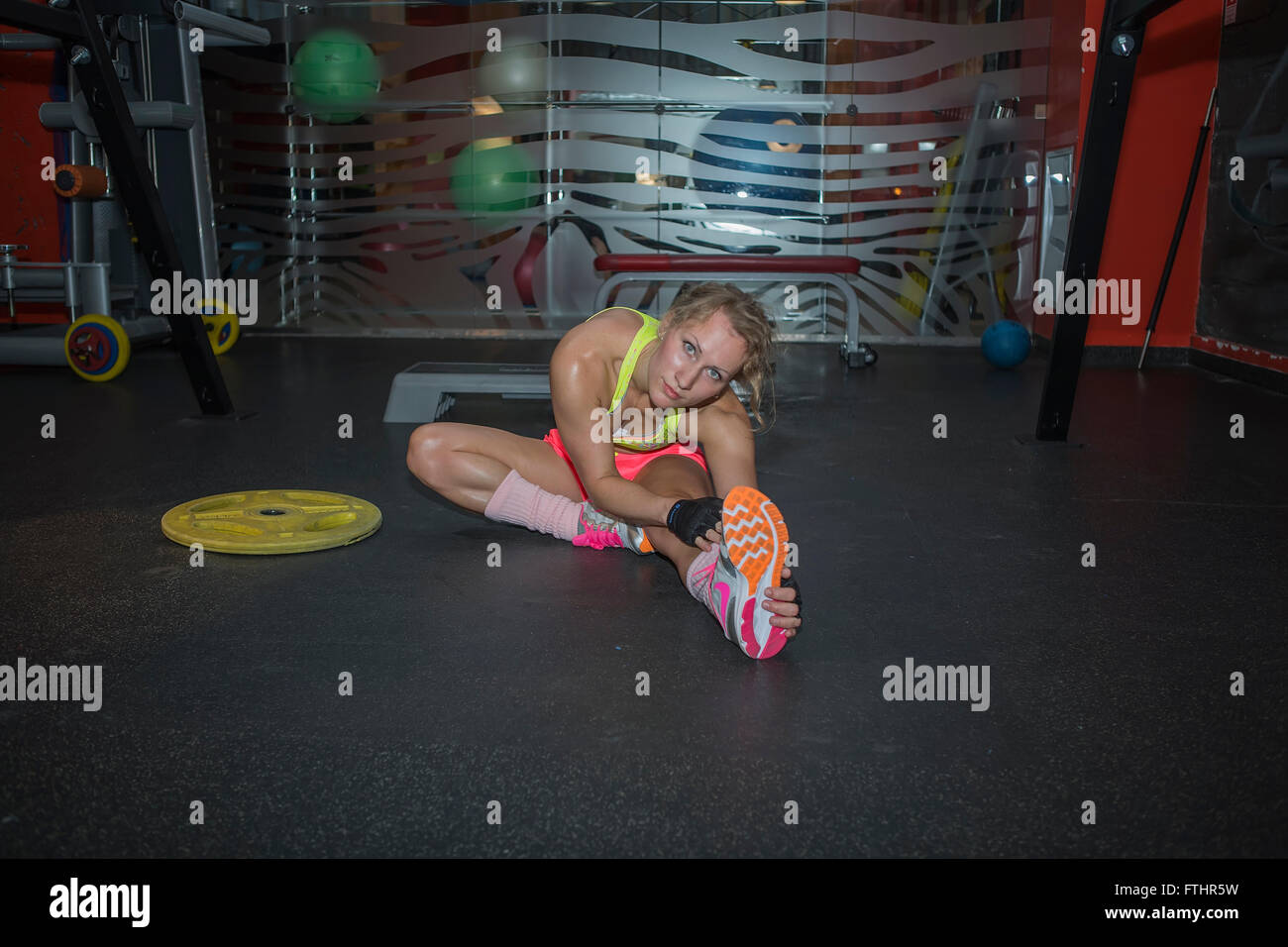 fitness girl in gym Stock Photo - Alamy
