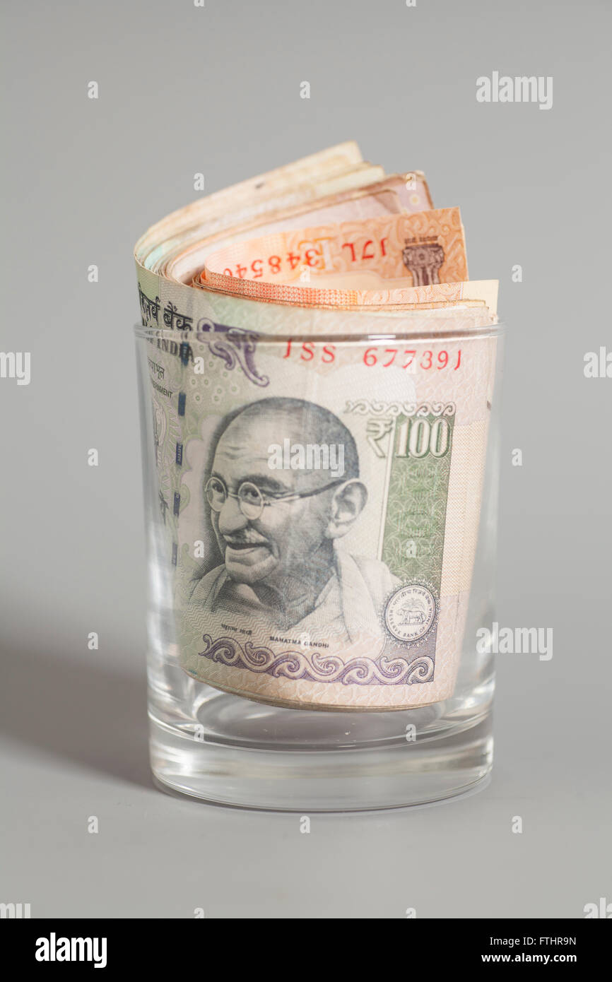 Indian rupee currency note sign hi-res stock photography and images - Alamy
