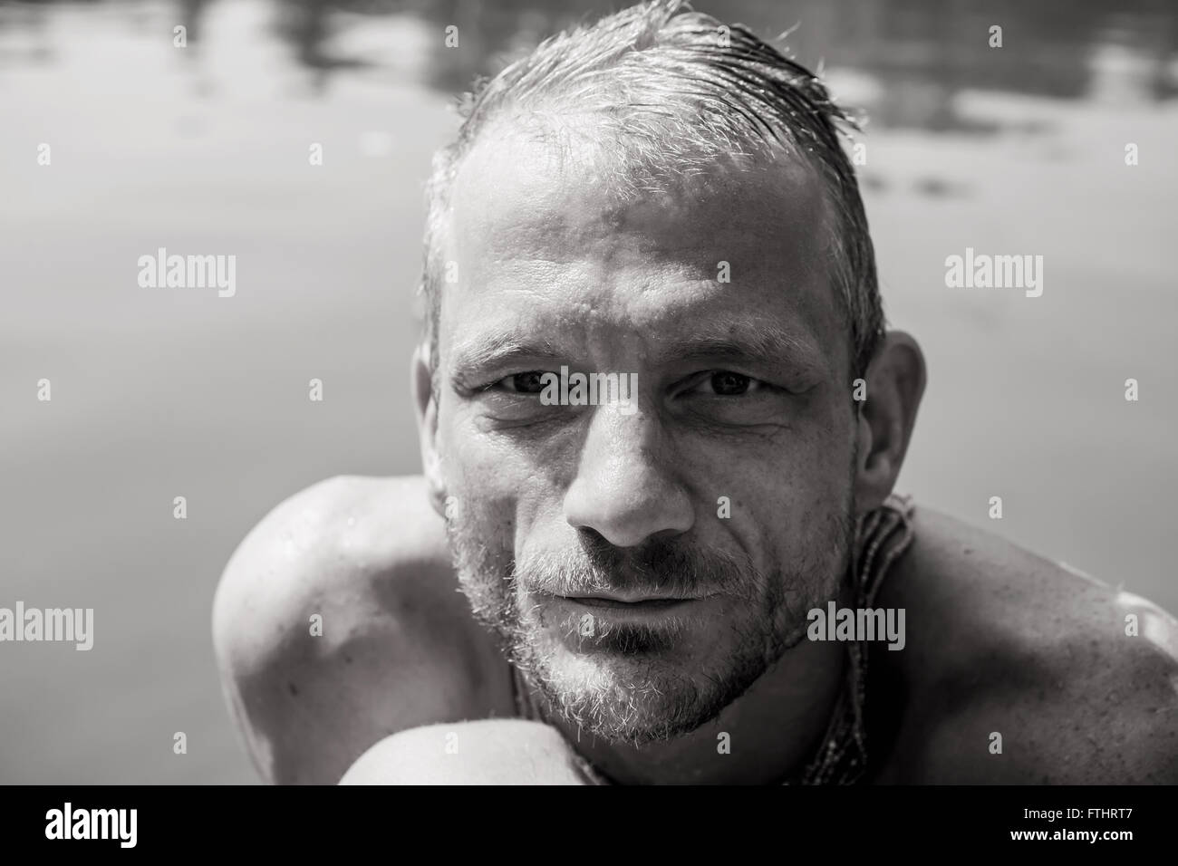 Close up man bathing in hi-res stock photography and images - Alamy