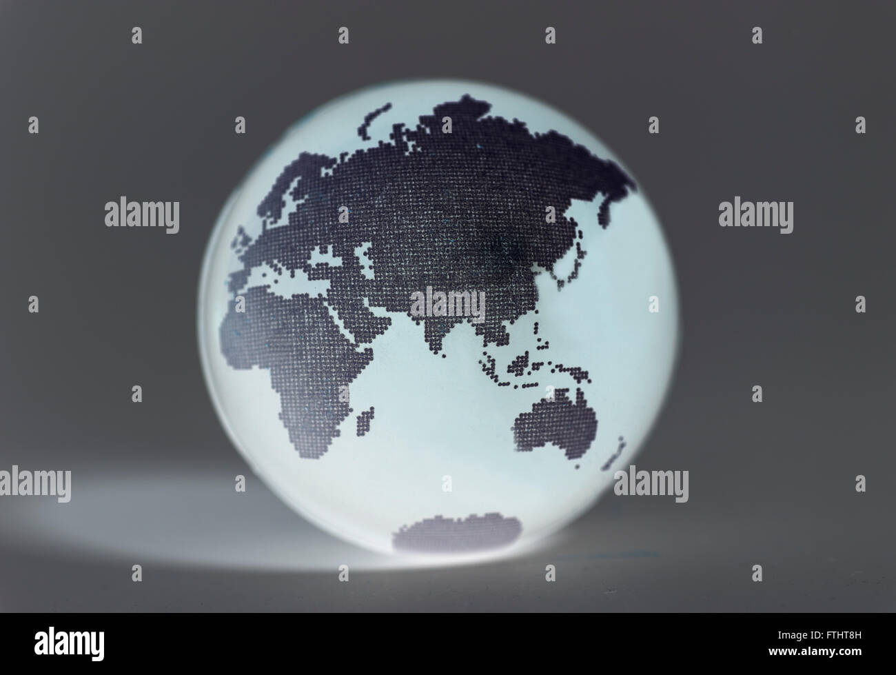 Earth Globe on gray background Stock Photo - Alamy