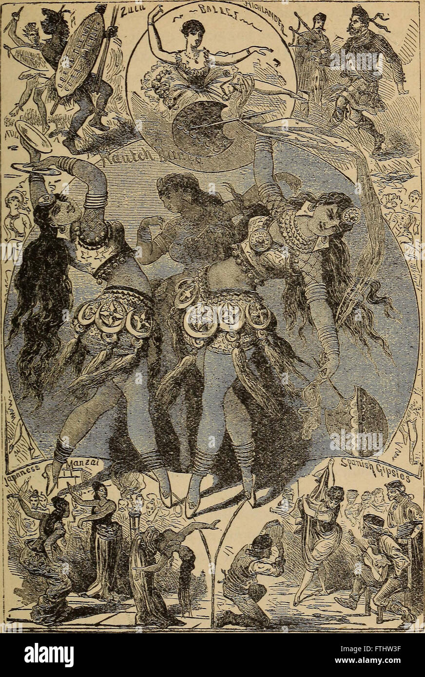 Theatrical and circus life; (1893 Stock Photo - Alamy