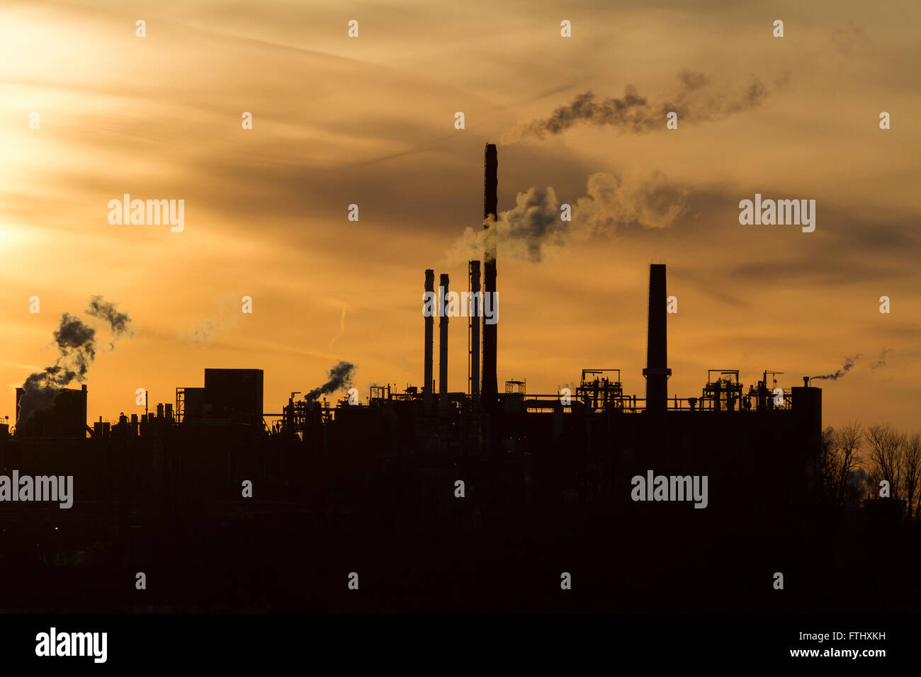 Dupont plant in Kingston, Ont., during sunset on Feb. 22, 2016. Photo ...