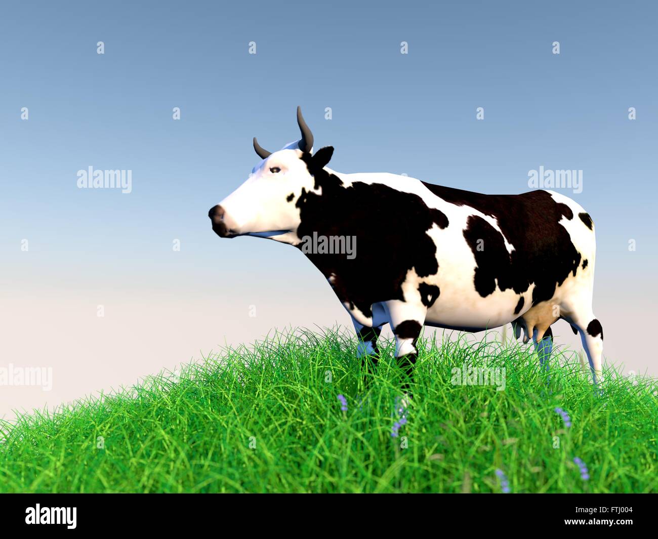 3d animal on grass with back light with high quality render Stock Photo ...