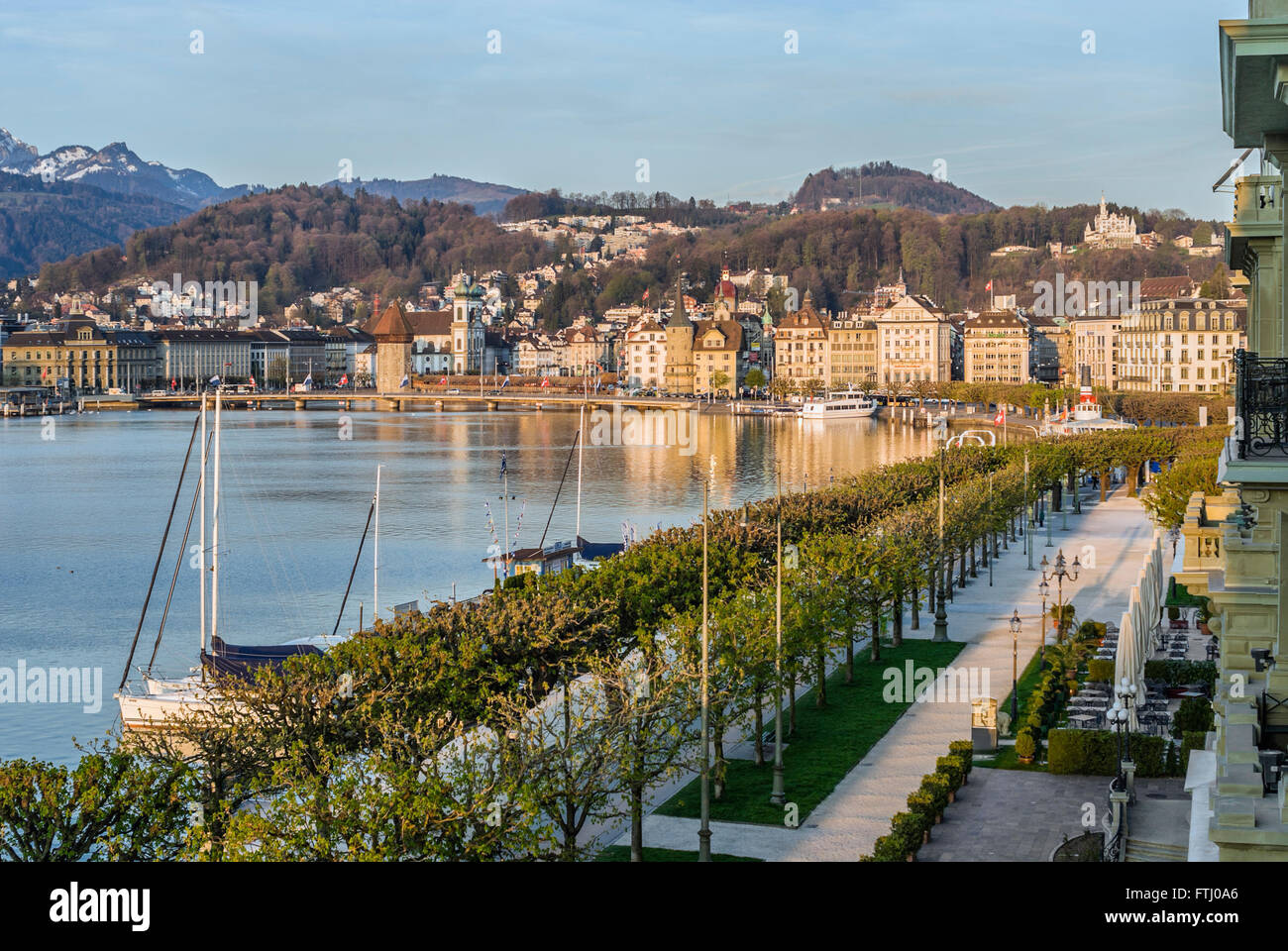 Schweizerhofquai lakeshore of Lake Lucerne, Lucerne, Switzerland ...