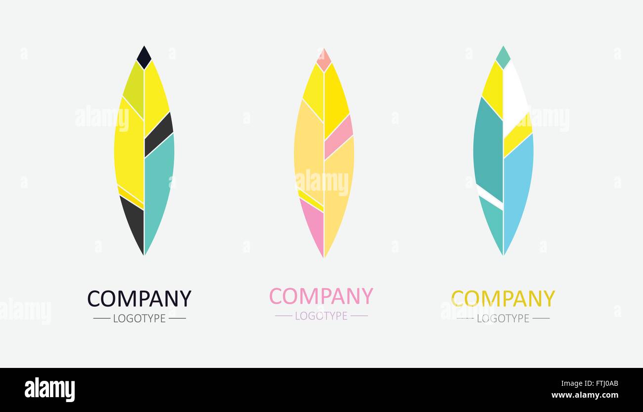 Abstract feathers logo vector template Stock Vector Image & Art - Alamy