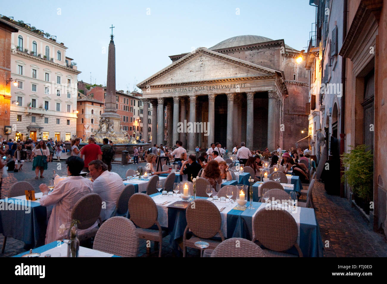 Italy, Lazio, Rome, Piazza della Rotonda Square, Restaurant background ...