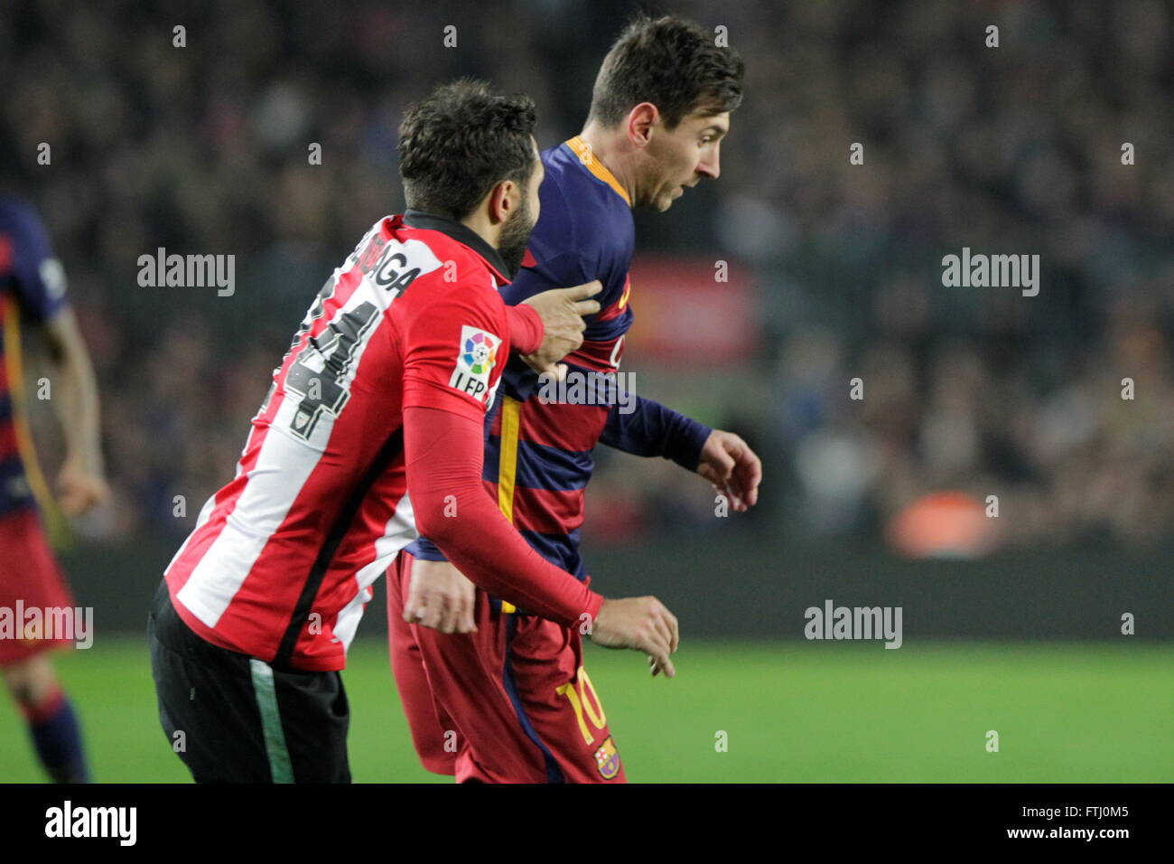 Barcelona, Spain, January 27, 2016: King Cup Lionel Messi actio during ...