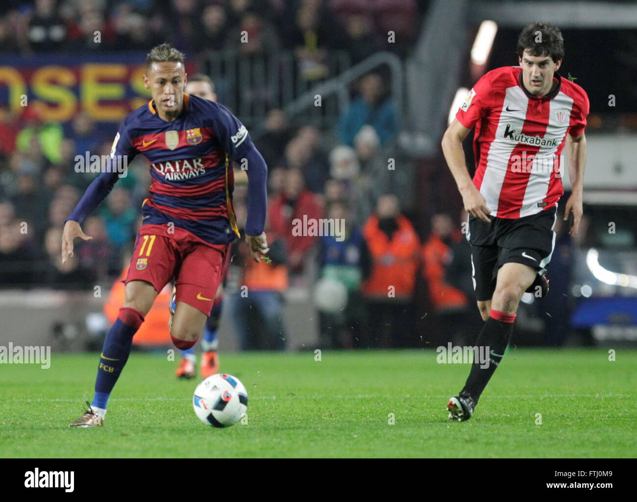Barcelona, Spain, January 27, 2016: King Cup Lionel Messi actio during ...