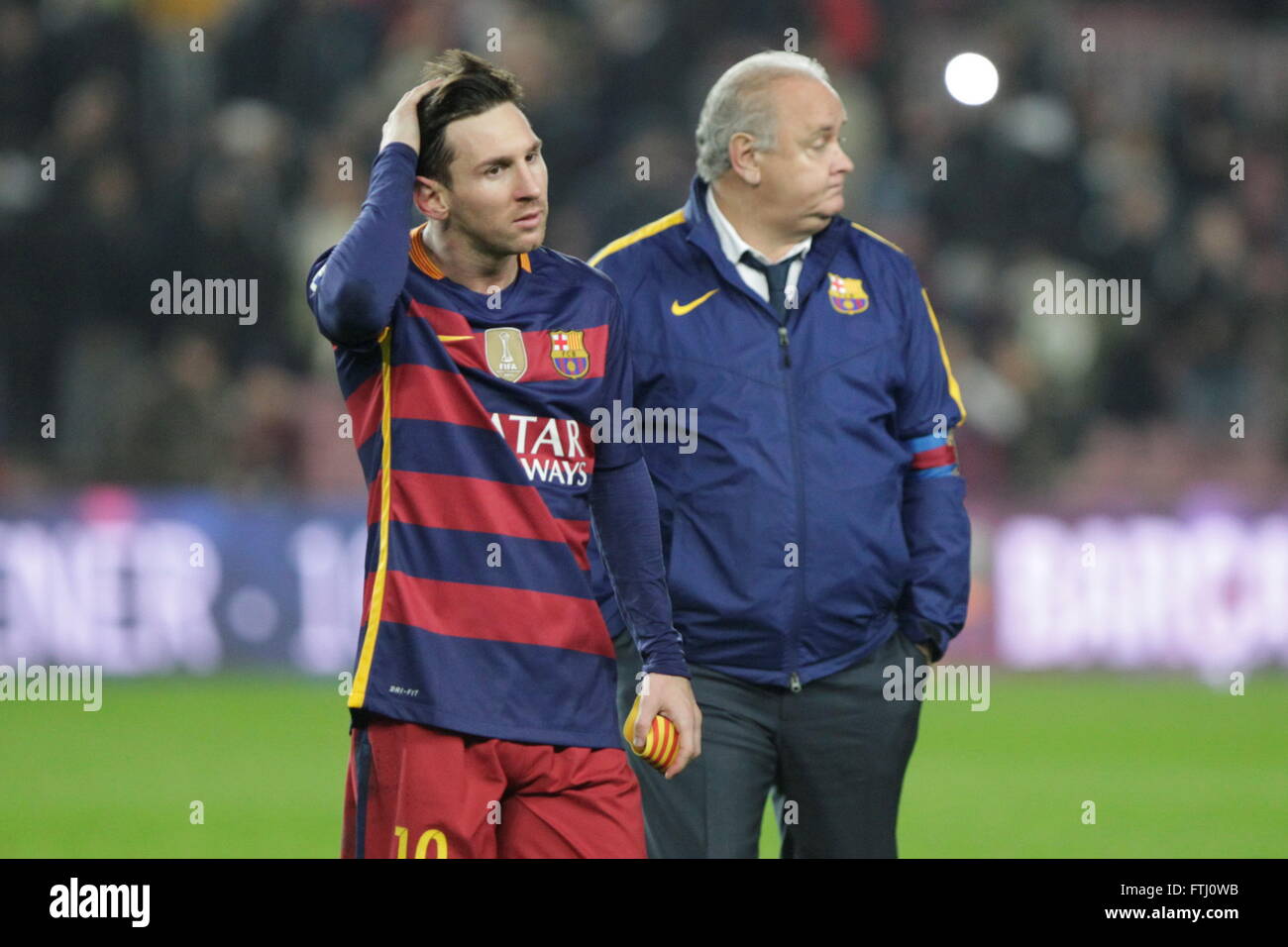 Barcelona, Spain, January 27, 2016: King Cup Lionel Messi actio during ...
