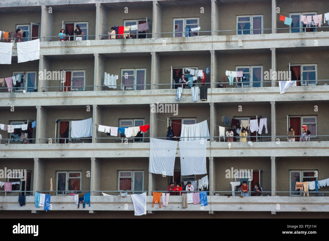 Women students at the Shkoder Polytechnic looking out from their ...