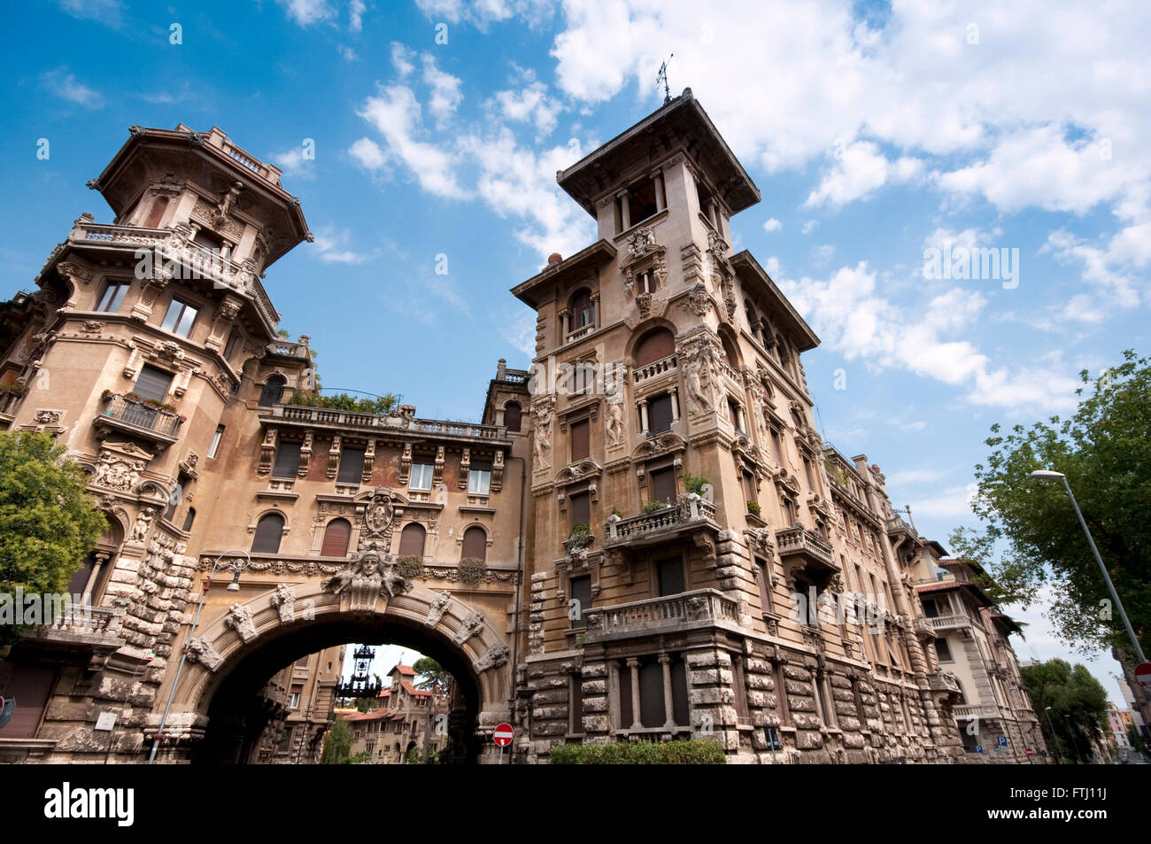 Italy, Lazio, Rome, Coppedè Quarter by Gino Coppedè Architect Stock ...