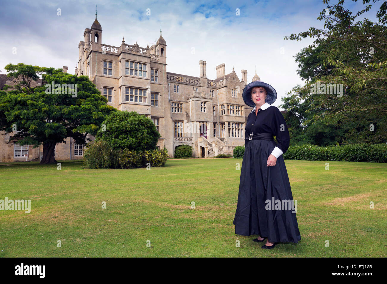 Ramsey Abbey house Stock Photo - Alamy