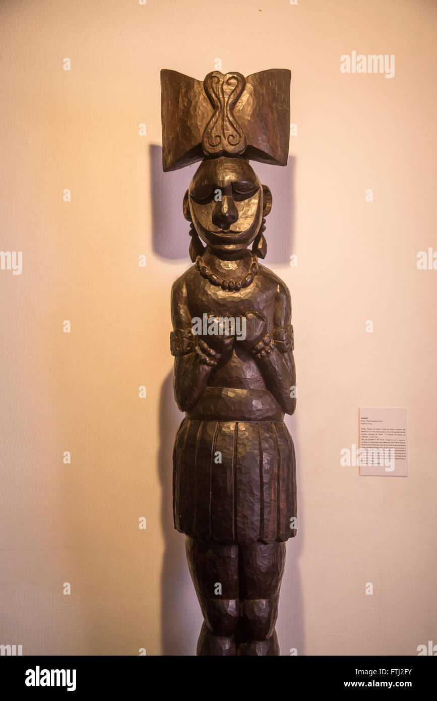 Sculpture of Xango, a popular orixa, Centro Cultural Solar Ferrao ...