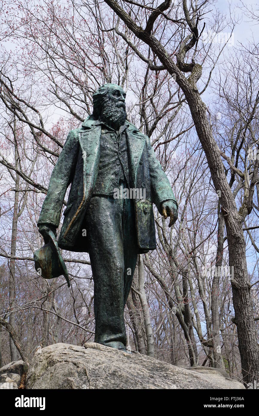 Walt Whitman Statue made by the sculptor, Jo Davidson. Located at the ...