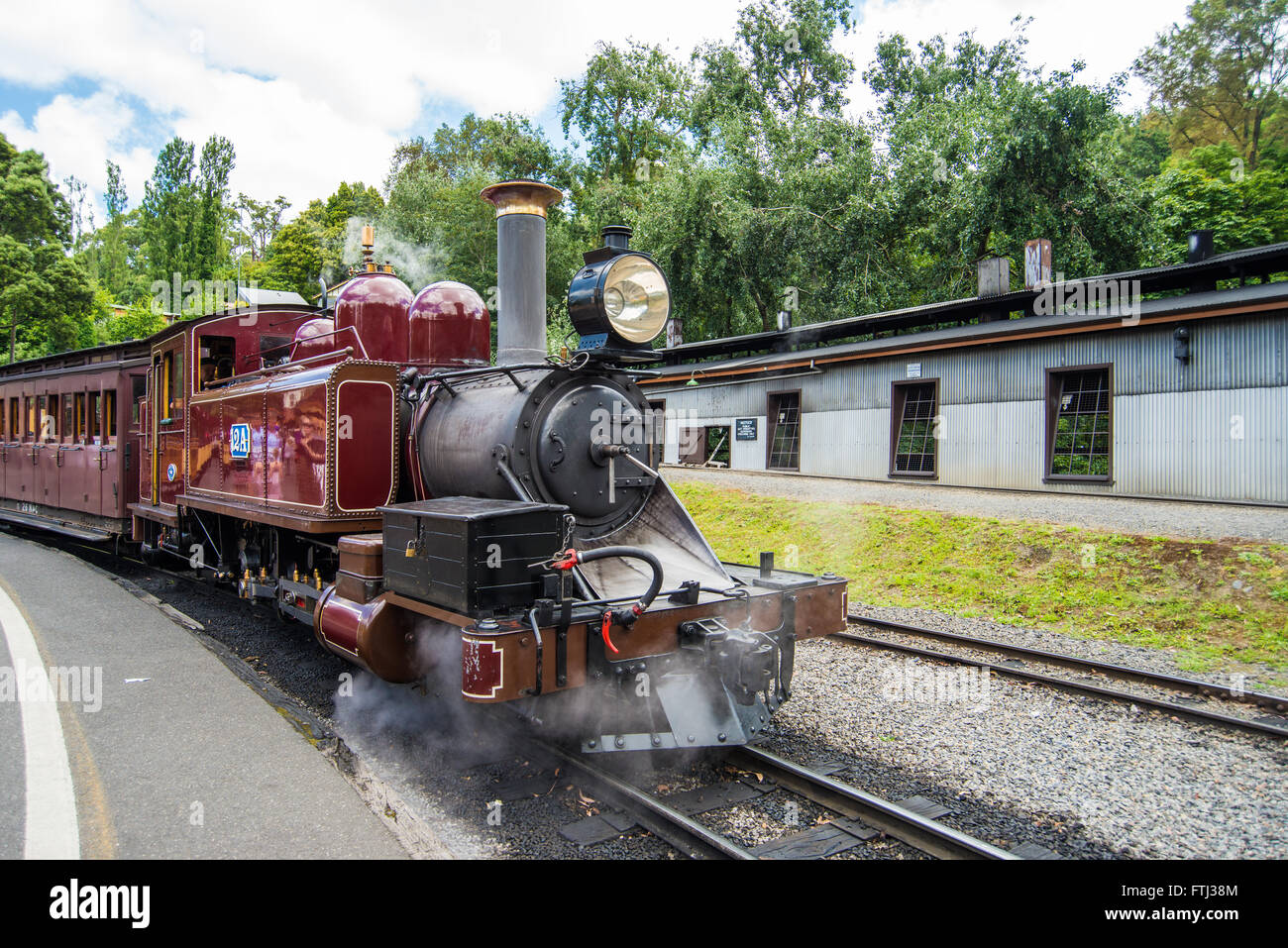 Puffing Billy steam train Stock Photo - Alamy