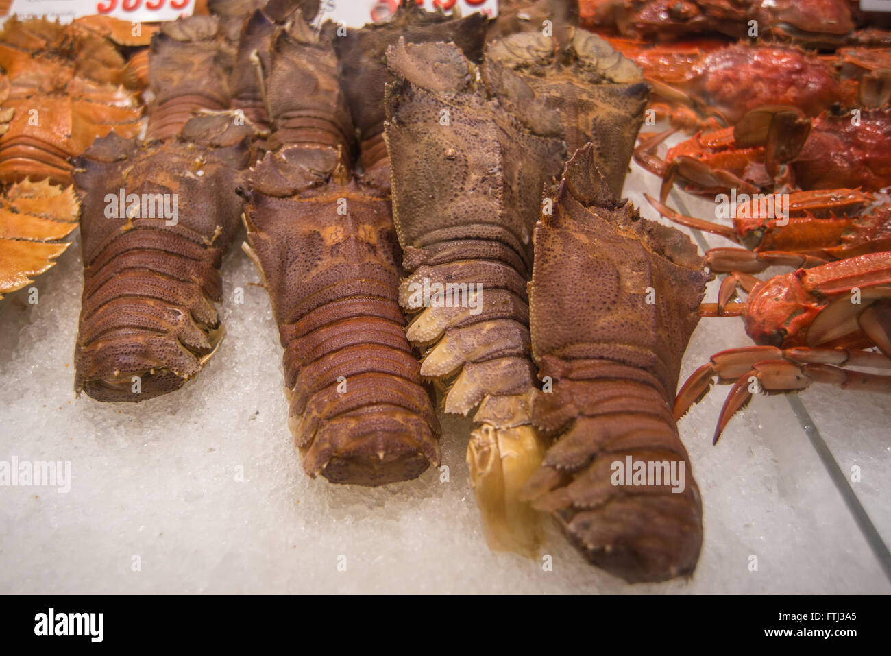 Fresh Scampi at the fish market Stock Photo - Alamy