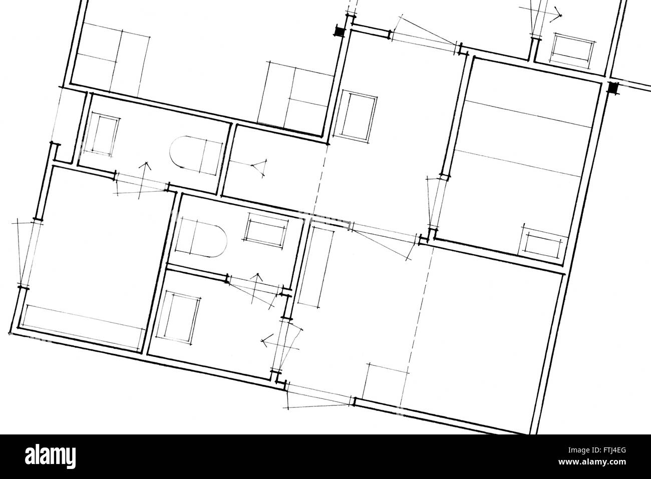 House design blueprint Cut Out Stock Images & Pictures - Alamy