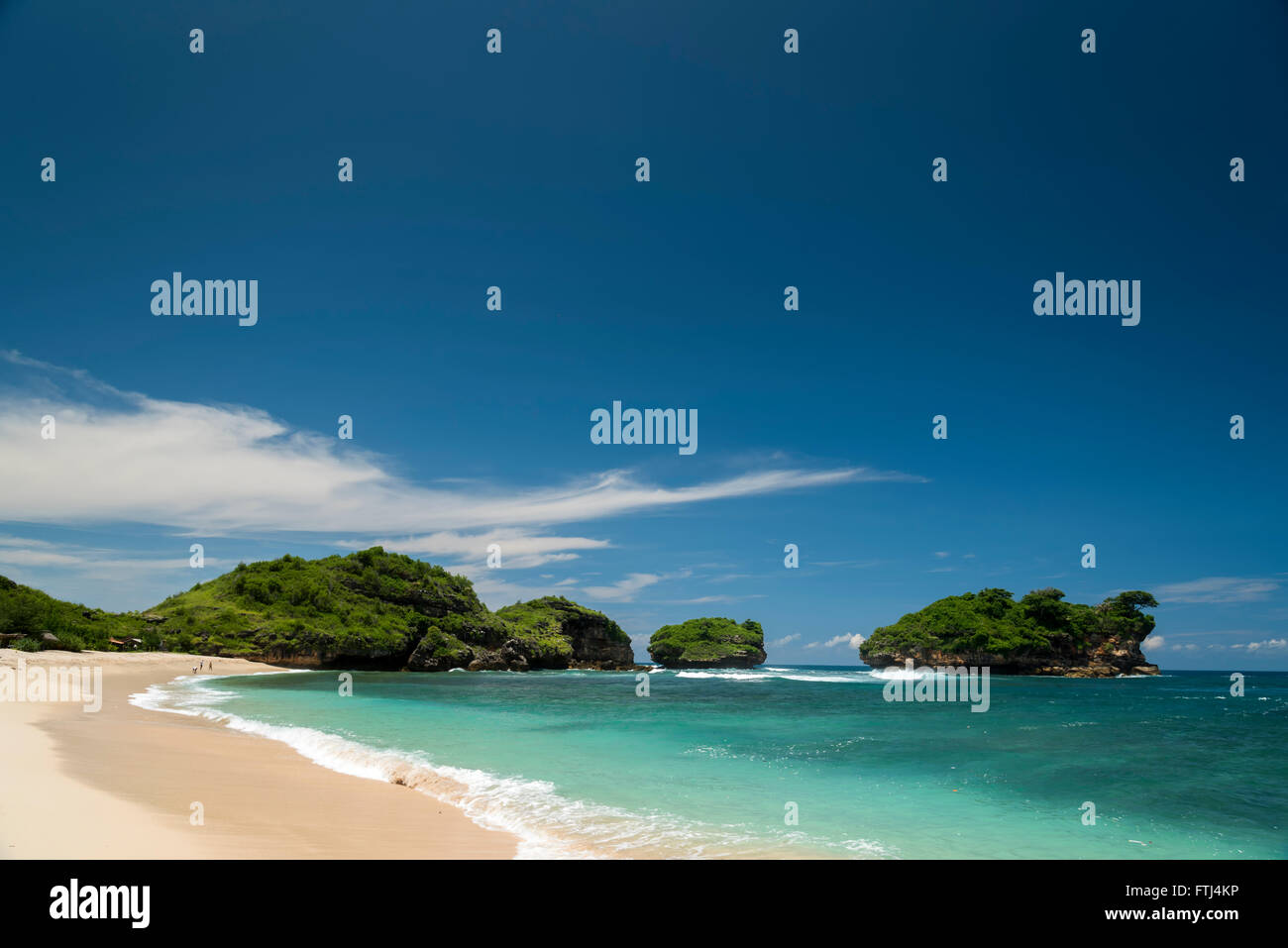 Travel destination of Watu Karung beach, Pacitan, Java, Indonesia Stock ...