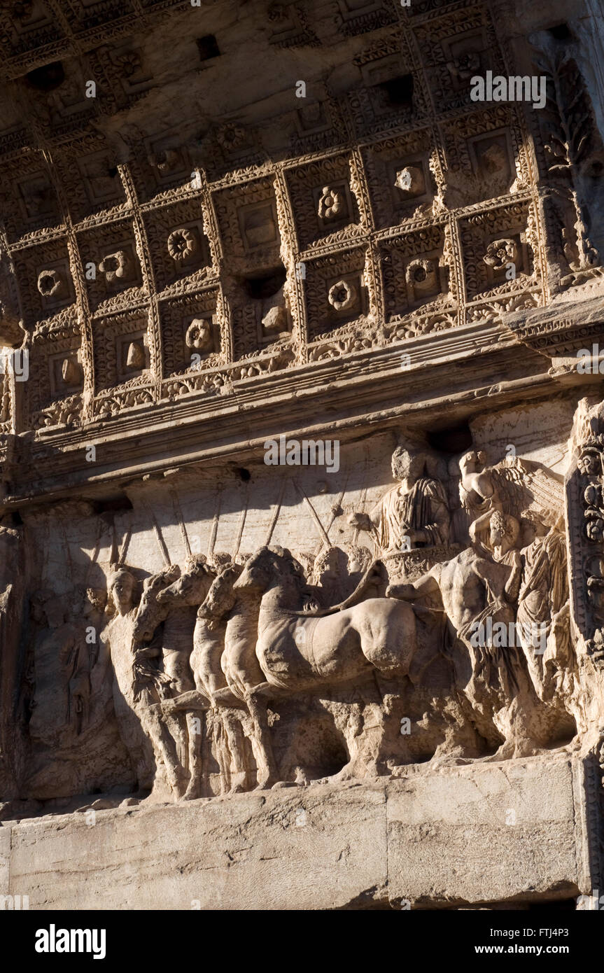 Arch of titus rome relief hi-res stock photography and images - Alamy