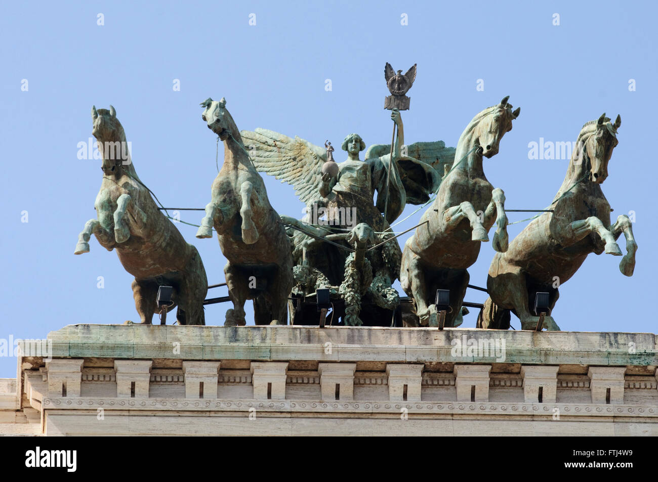 Italy Lazio Rome Quadriga on the Palace of Justice Palazzo di Giustizia ...