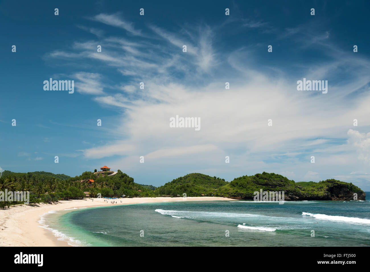 Travel destination of Watu Karung beach, Pacitan, Java, Indonesia Stock ...