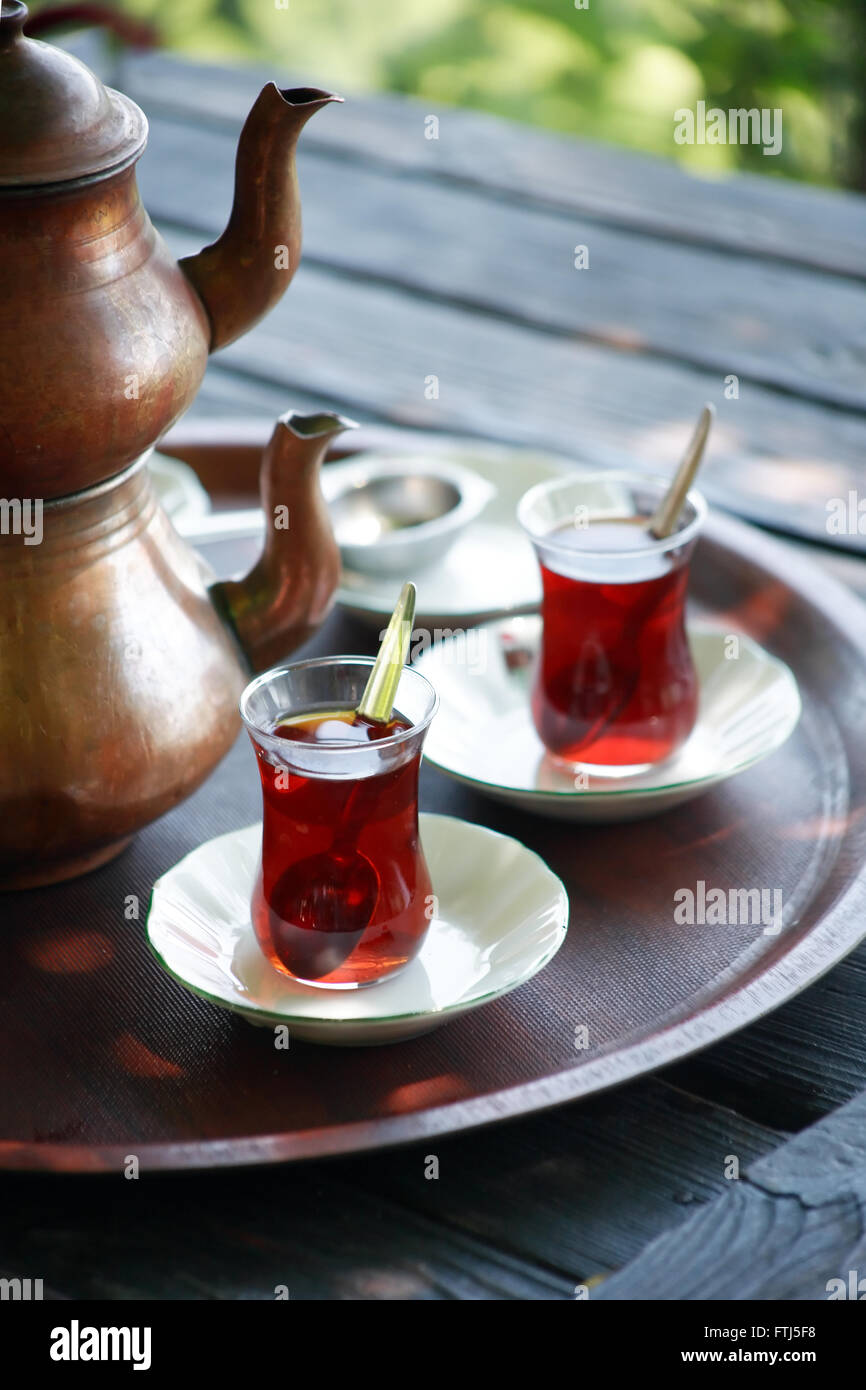 Turkish tea in service hi-res stock photography and images - Alamy