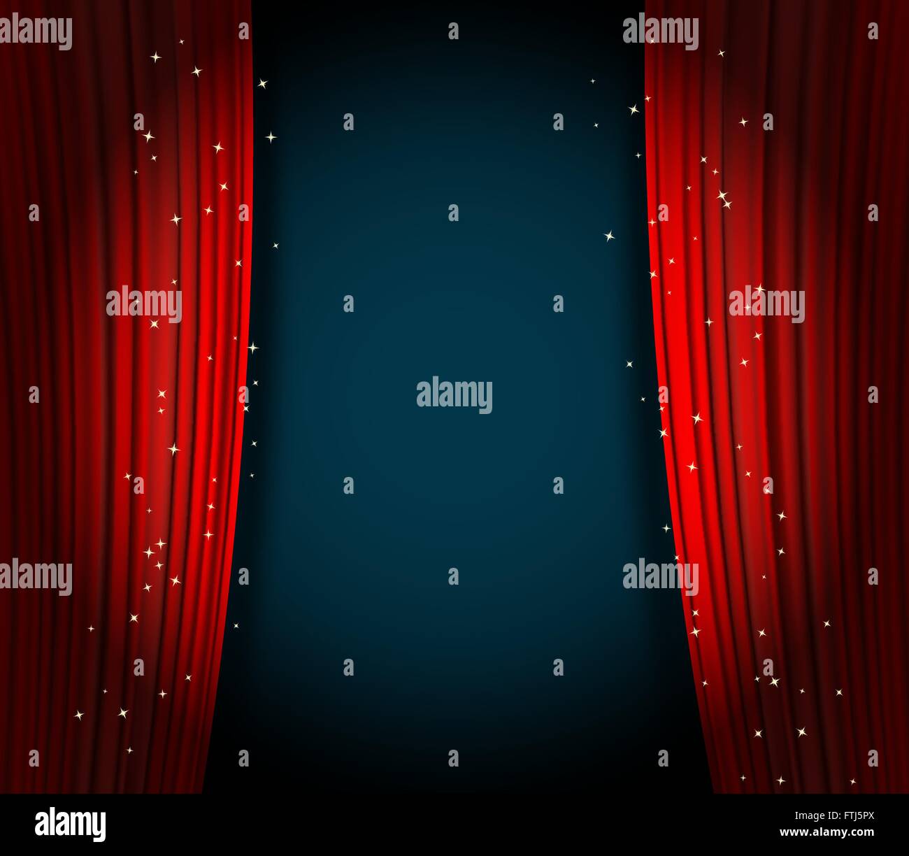 red curtains background glittering stars Stock Vector Image & Art - Alamy