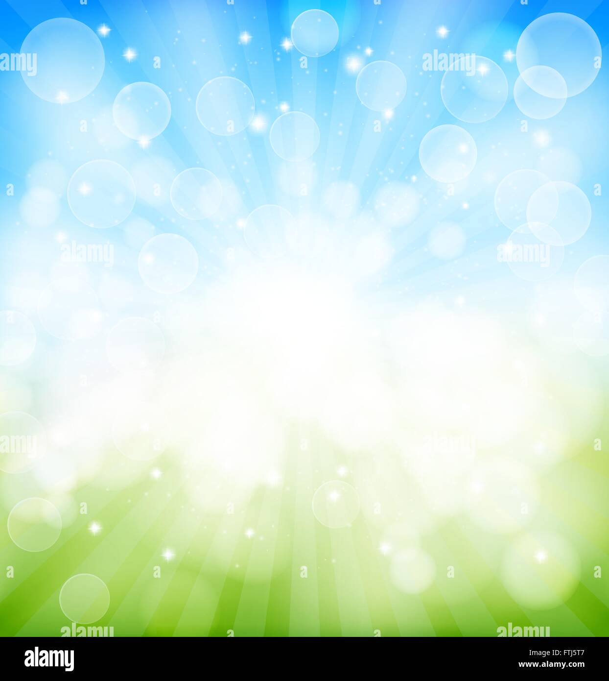 spring background with bokeh effects, lights rays. vector Stock Vector ...