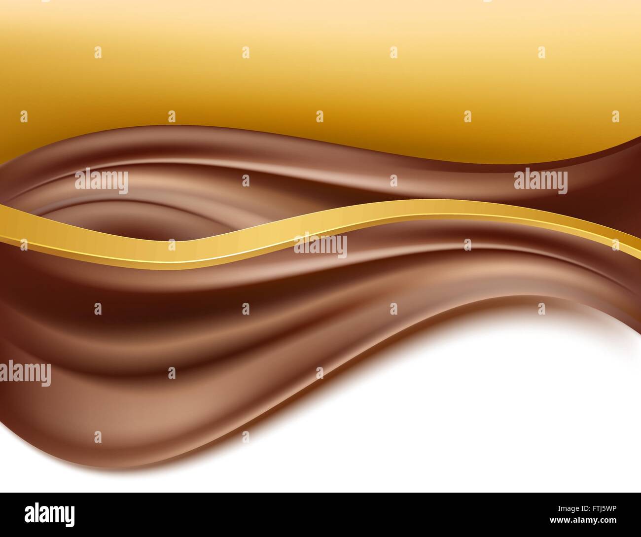 chocolate creamy golden background. abstract backgorund. vector Stock ...