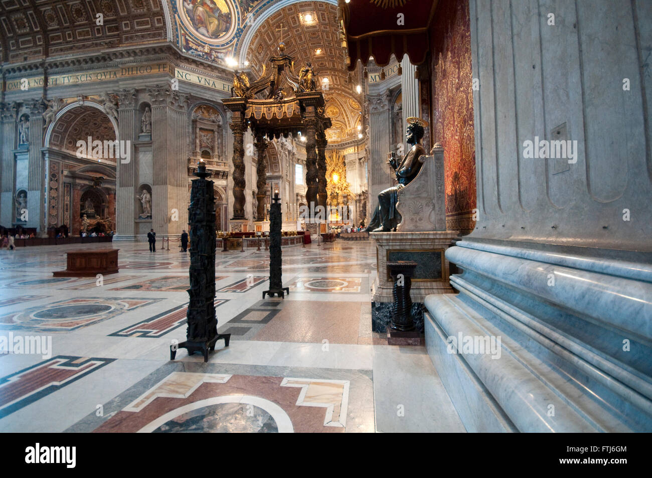 Italy, Lazio, Rome, Vatican, St. Peter Basilica, the Altar with Bernini ...