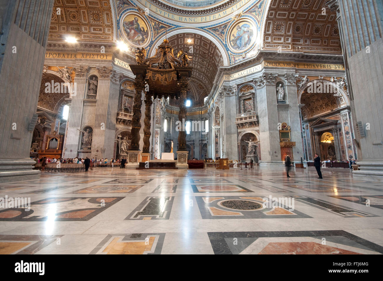 Italy, Lazio, Rome, Vatican, St. Peter Basilica, the Altar with Bernini ...