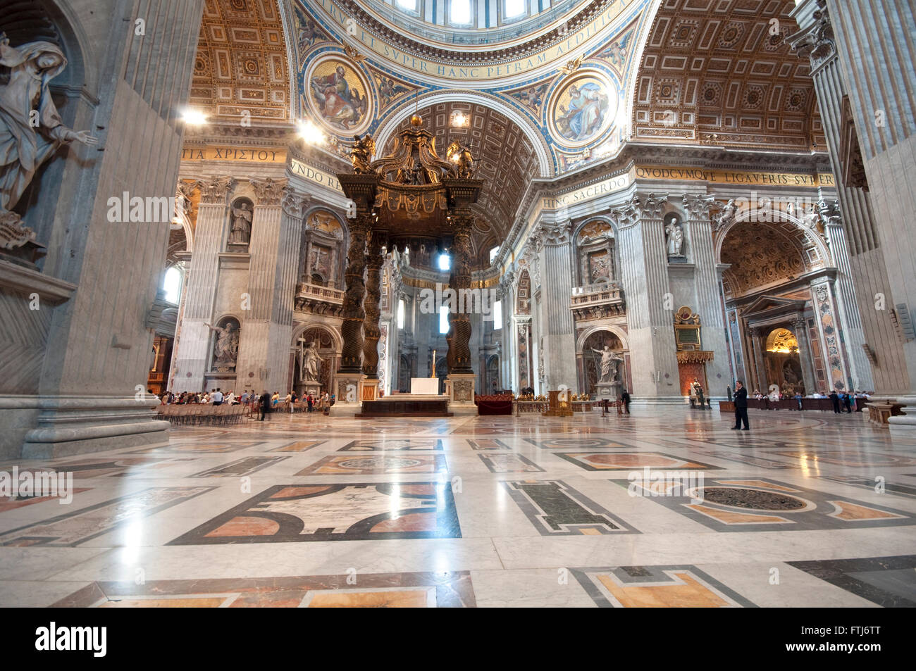 Italy, Lazio, Rome, Vatican, St. Peter Basilica, the Altar with Bernini ...