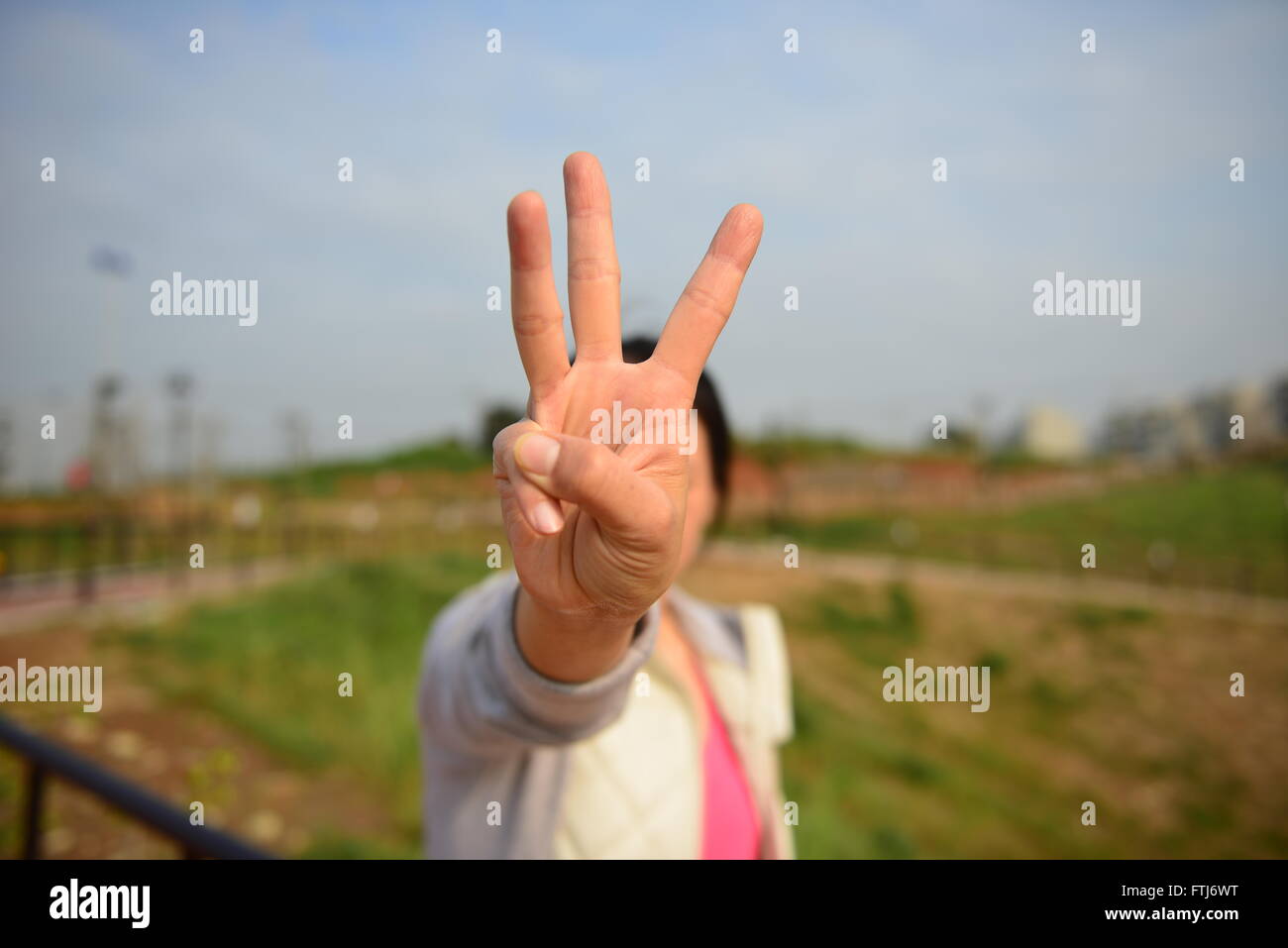 Three gesture symbol hi-res stock photography and images - Alamy