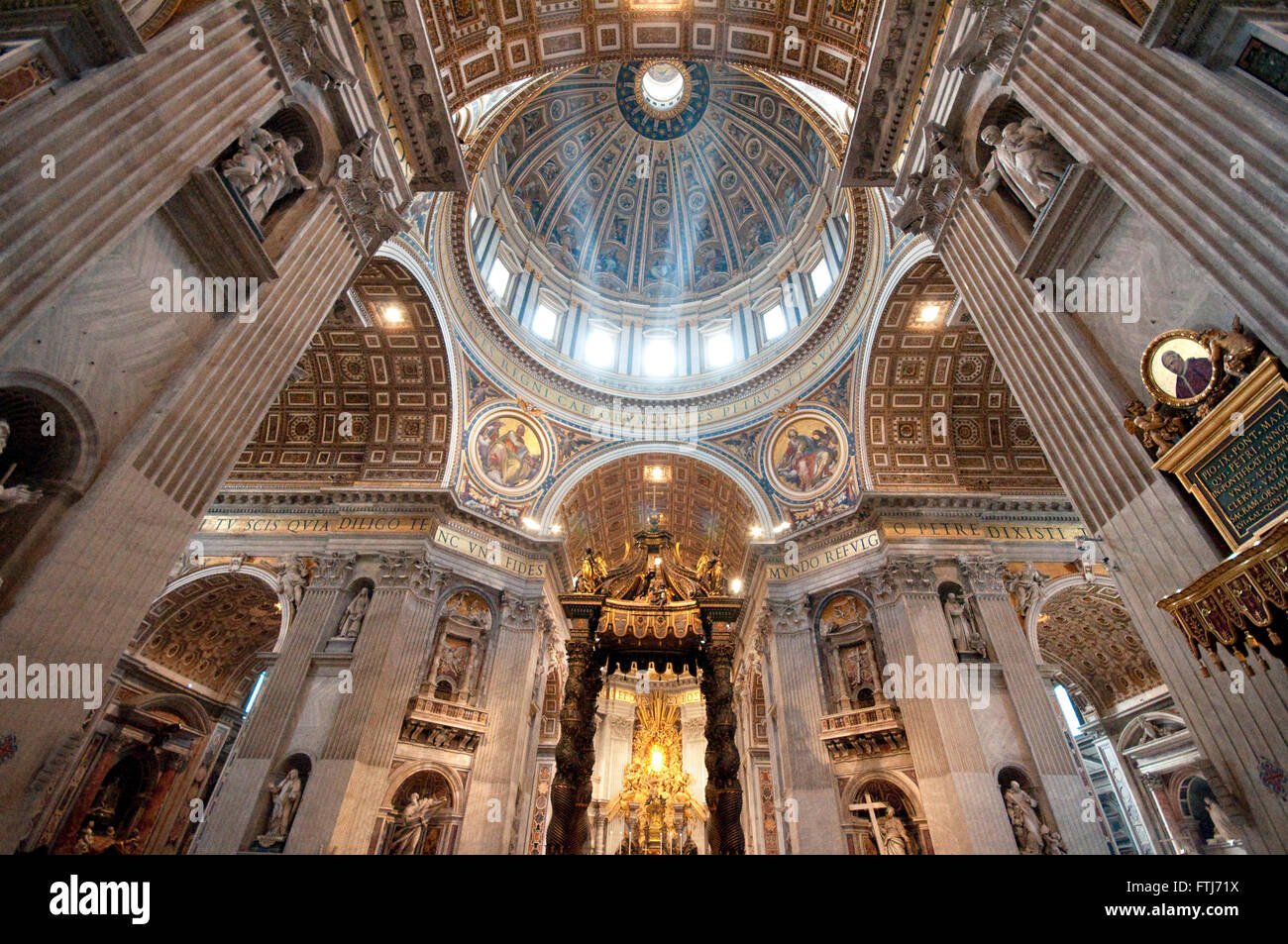 Italy, Lazio, Rome, Vatican, St. Peter Basilica, the Altar with Bernini ...