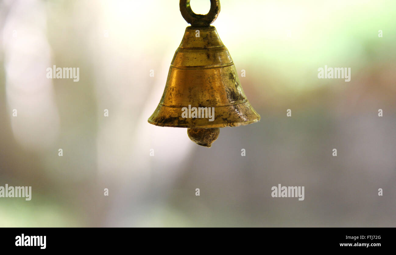 Hindu temple bell Stock Photo - Alamy