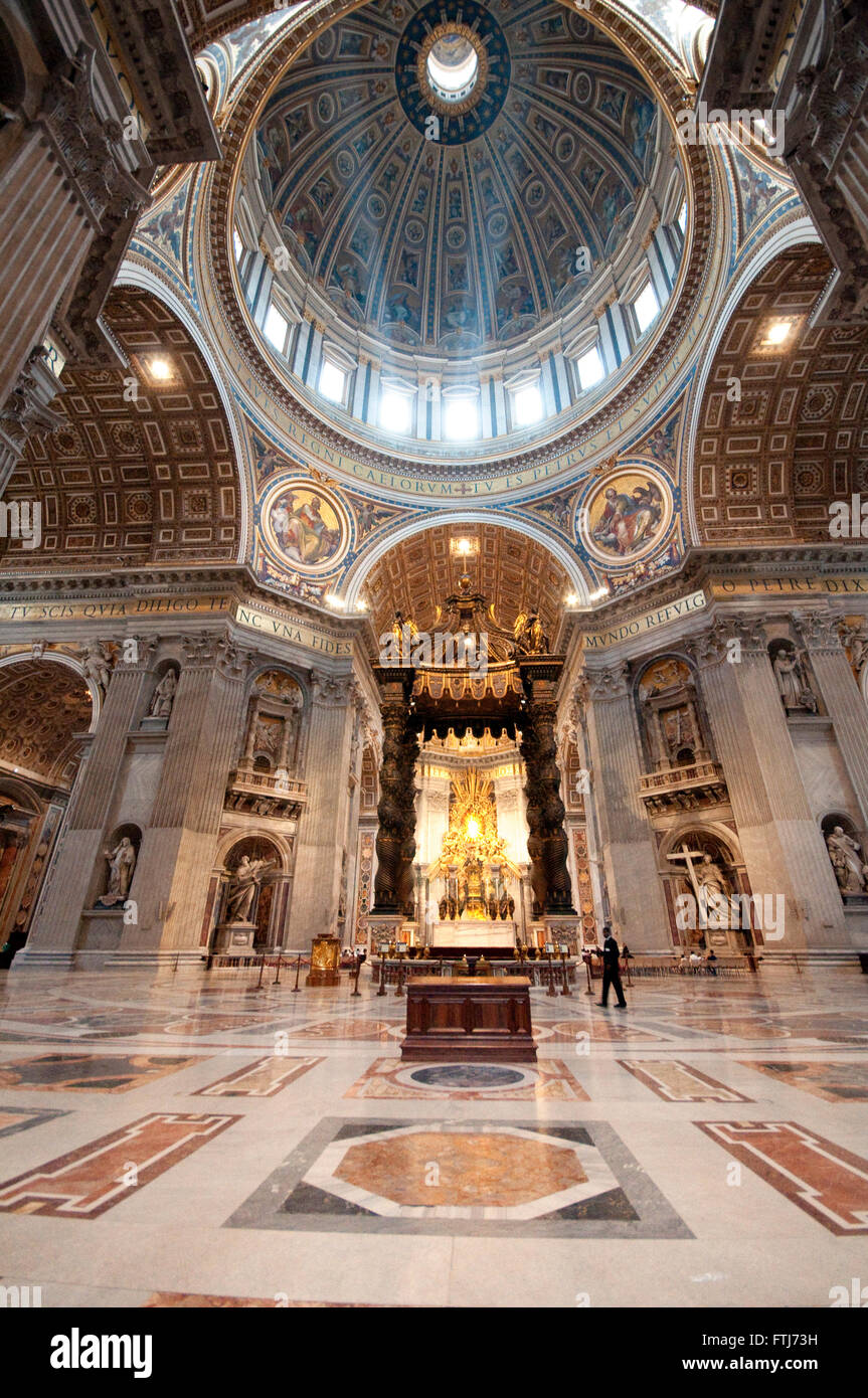 Italy, Lazio, Rome, Vatican, St. Peter Basilica, the Altar with Bernini ...