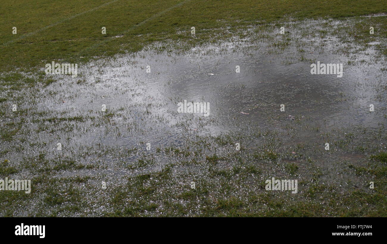 Water logged field following heavy storm rainfall Stock Photo - Alamy