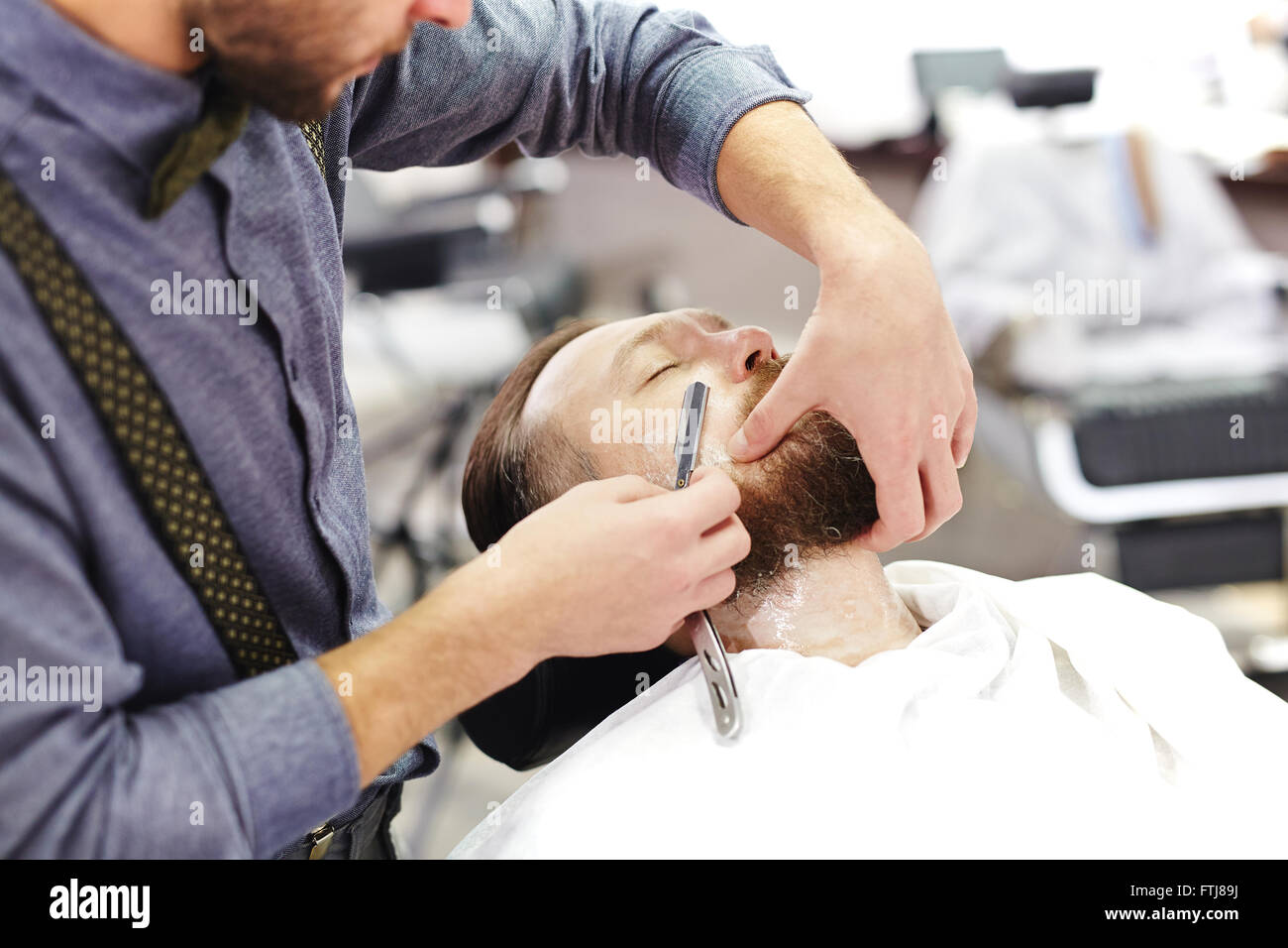 Barbershop salon close up hi-res stock photography and images - Alamy