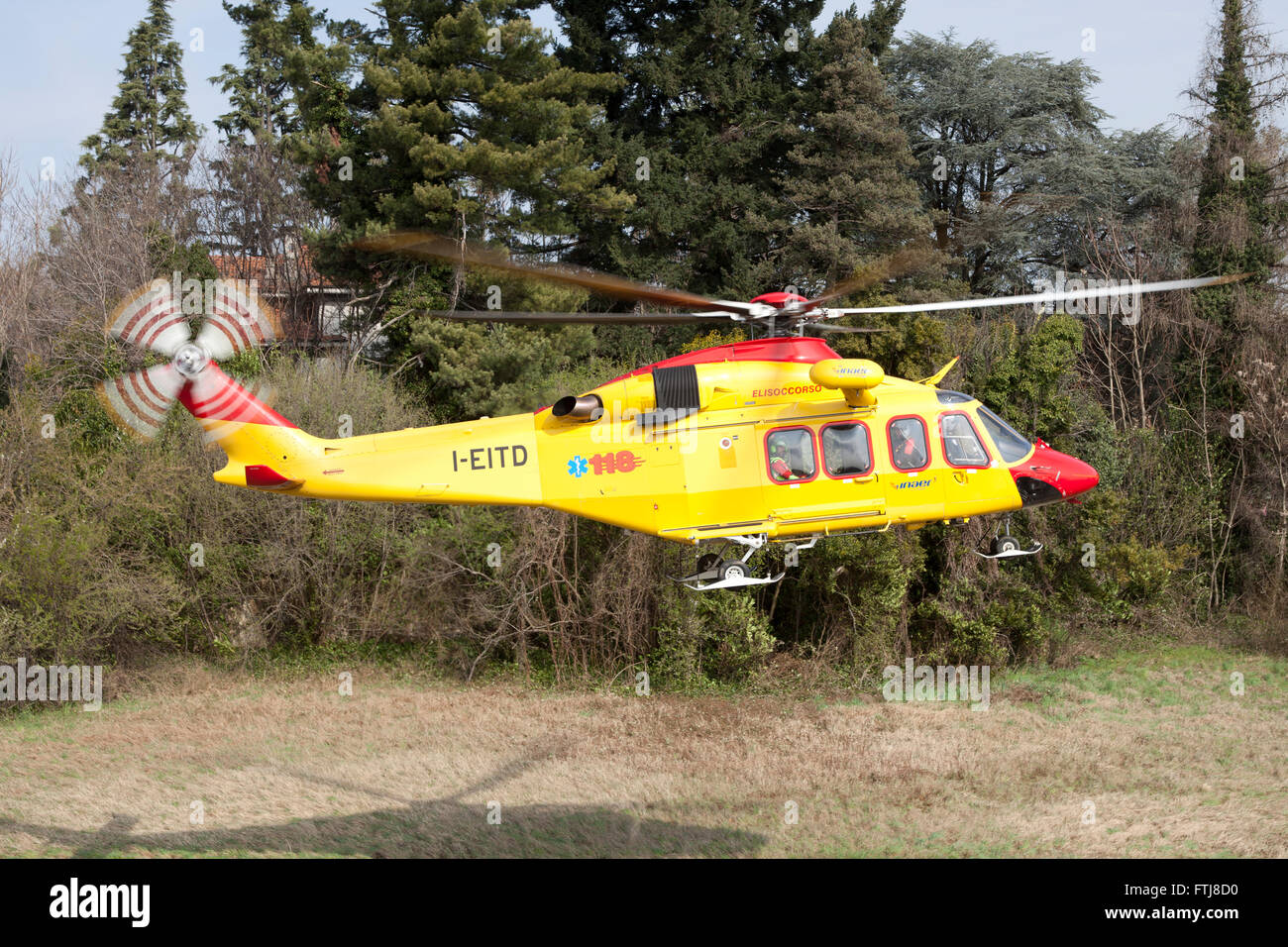 The italian helicopter of the public rescue service 118 Stock Photo - Alamy